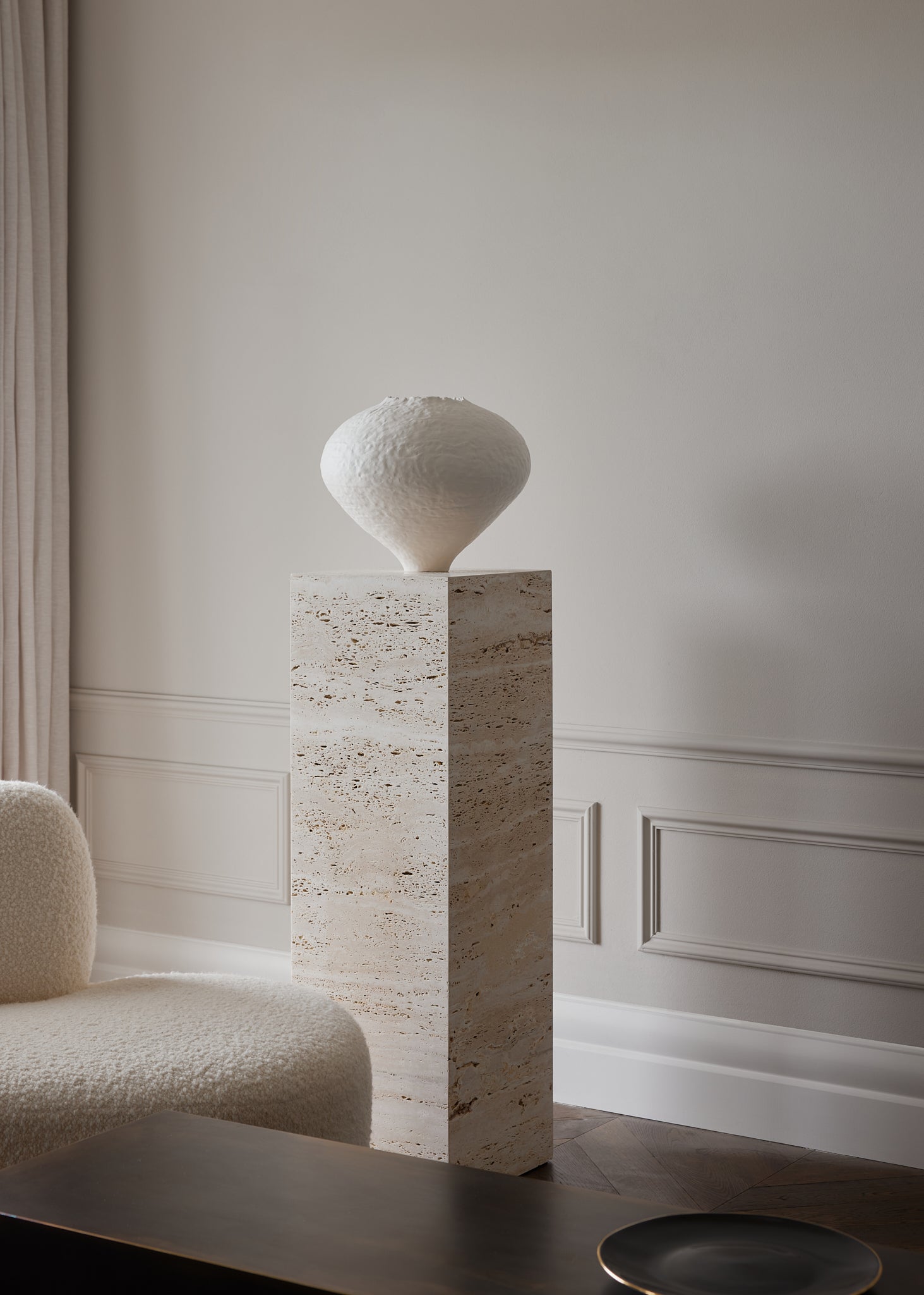 Atelier 024 Plinth 01 | Navona Travertine Plinth | Australian Made